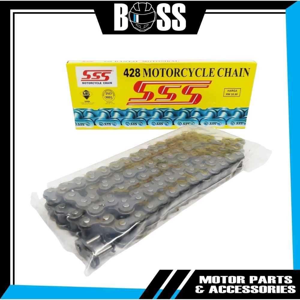 [SSS] 428 Motorcycle Chain Rantai Motor (96L-132L) | Shopee Malaysia