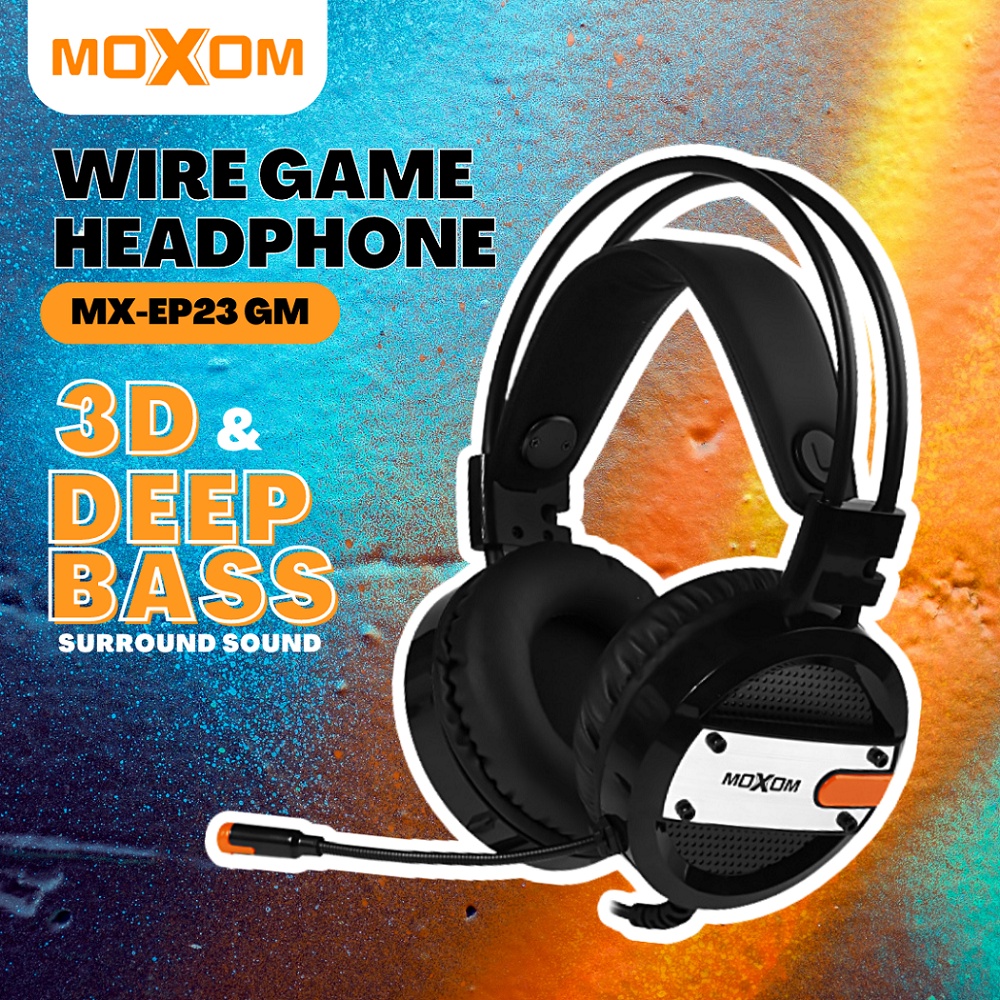 Moxom MX-EP23 GM 3D Surround Sound Gaming Mic Headset | Shopee Malaysia