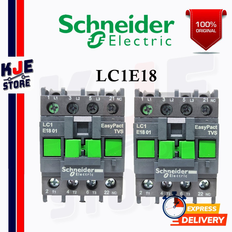 SCHNEIDER LC1E18 [01/10] [F5/U5] EasyPact TVS 3P Contactor [Ready Stock ...