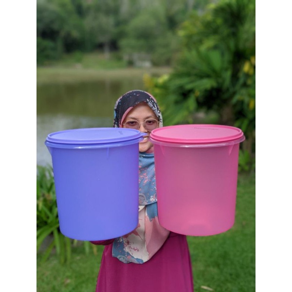 Tupperware Canister 5 liter Purple Pink | Shopee Malaysia
