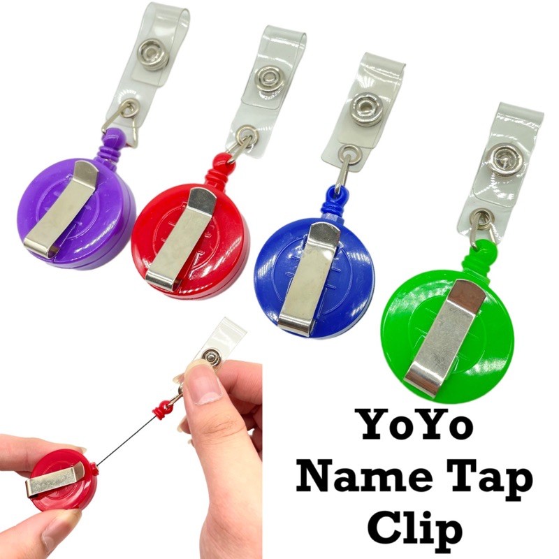 AKINA SAVE Retractable ID Card Key Name Tag Clip Holder Yoyo Tag ...