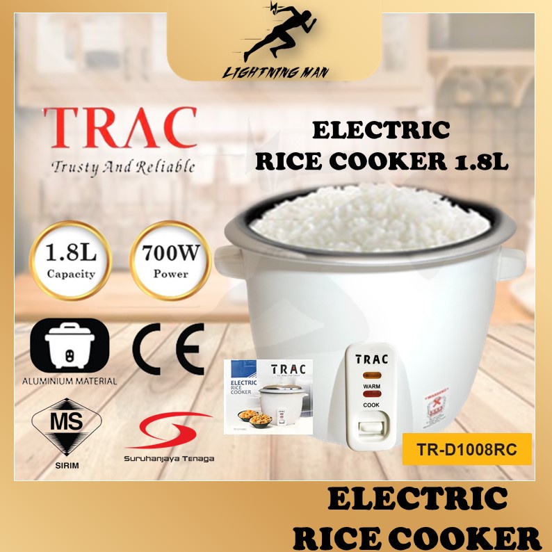 TRAC 1.8L Conventional Rice Cooker With Keep Warm / Electric Rice Cooker 1.8L / PERIUK NASI | TR ...