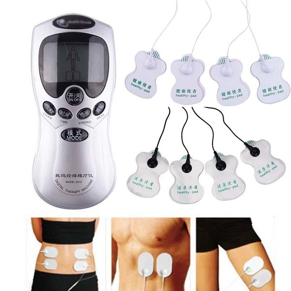8 Patches Digital Therapy Massager Machine Muscle Relax Fat Burner Pain ...