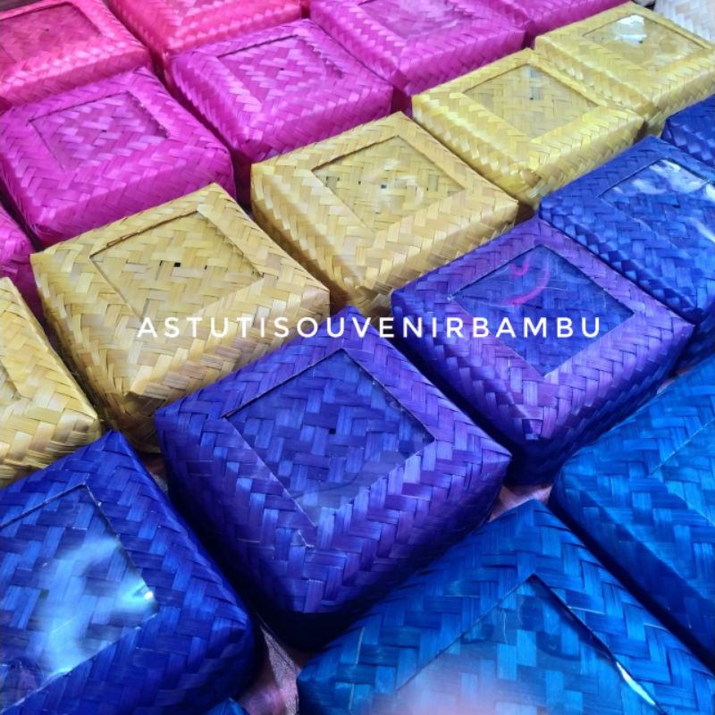 20 CM MIKA besek / food basket / hamper basket / bamboo container ...