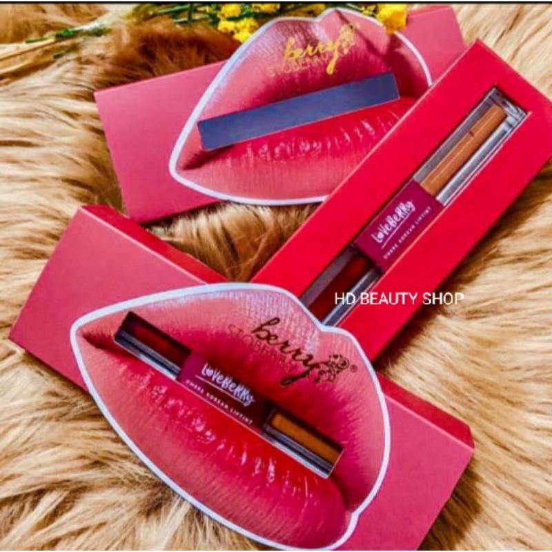 Lipmatte Berry Stoberry Loveberry Ombre Korean Lipmatte Viral Liptint 2 ...