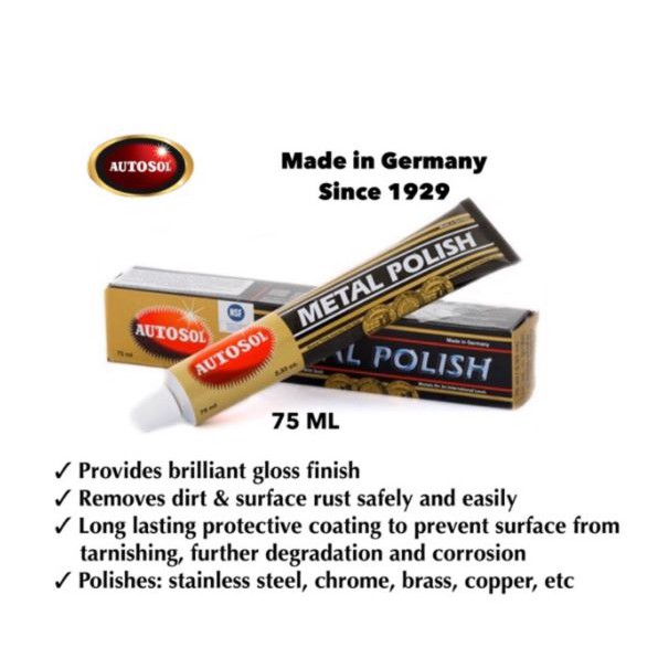 [100% Original] AUTOSOL Metal Polish Rust Remover Chrome Cleaner for ...