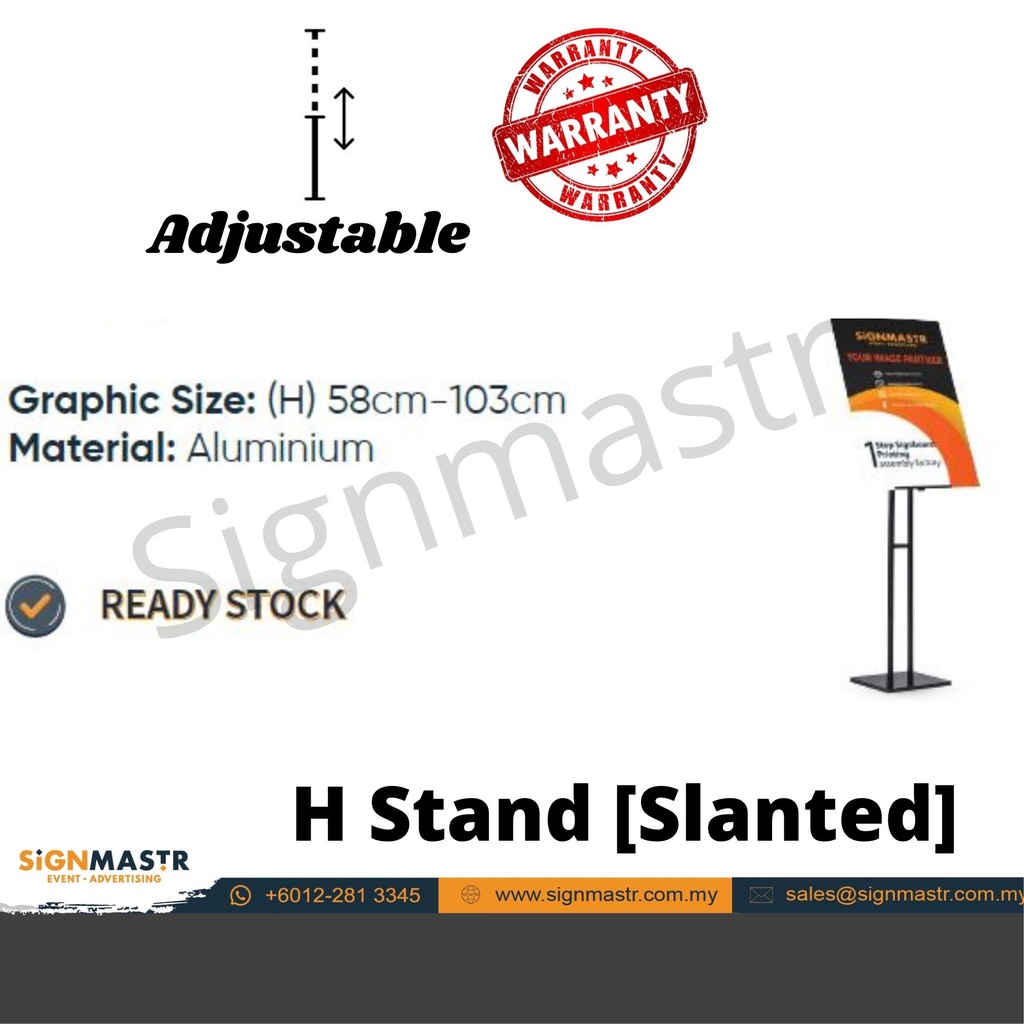 Adjustable/ Ready Stock!!!!🔥🔥🔥 H Stand [Slanted]/KT Board/Poster Stand ...
