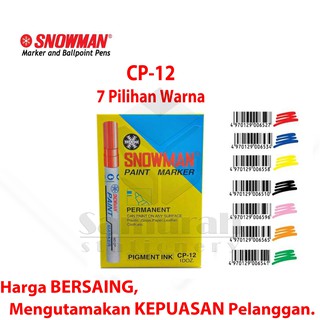 MERAH PUTIH HITAM HIJAU Large Permanent Snowman Paint Marker 10 Colors ...