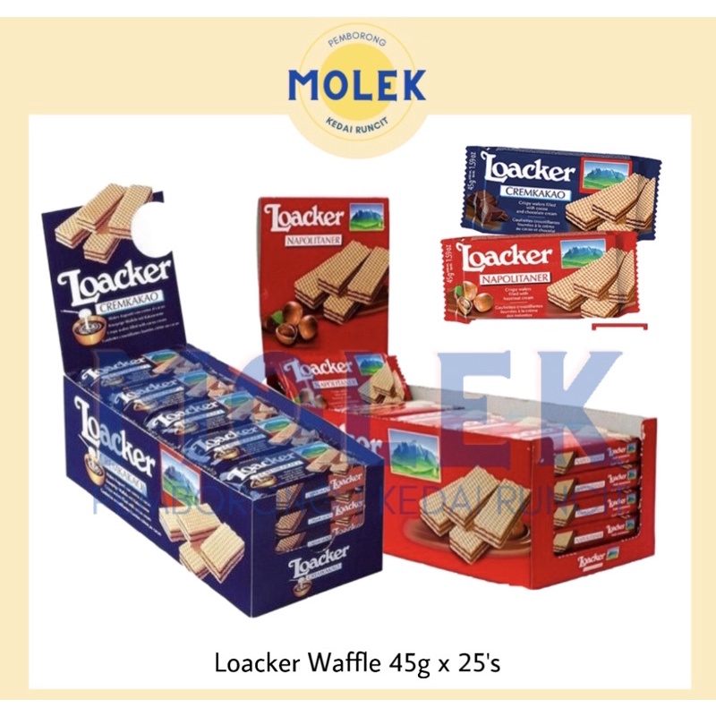 LOACKER Classic Waffle Chocolate/ Napolitaner (45g x 25’s) | Shopee ...