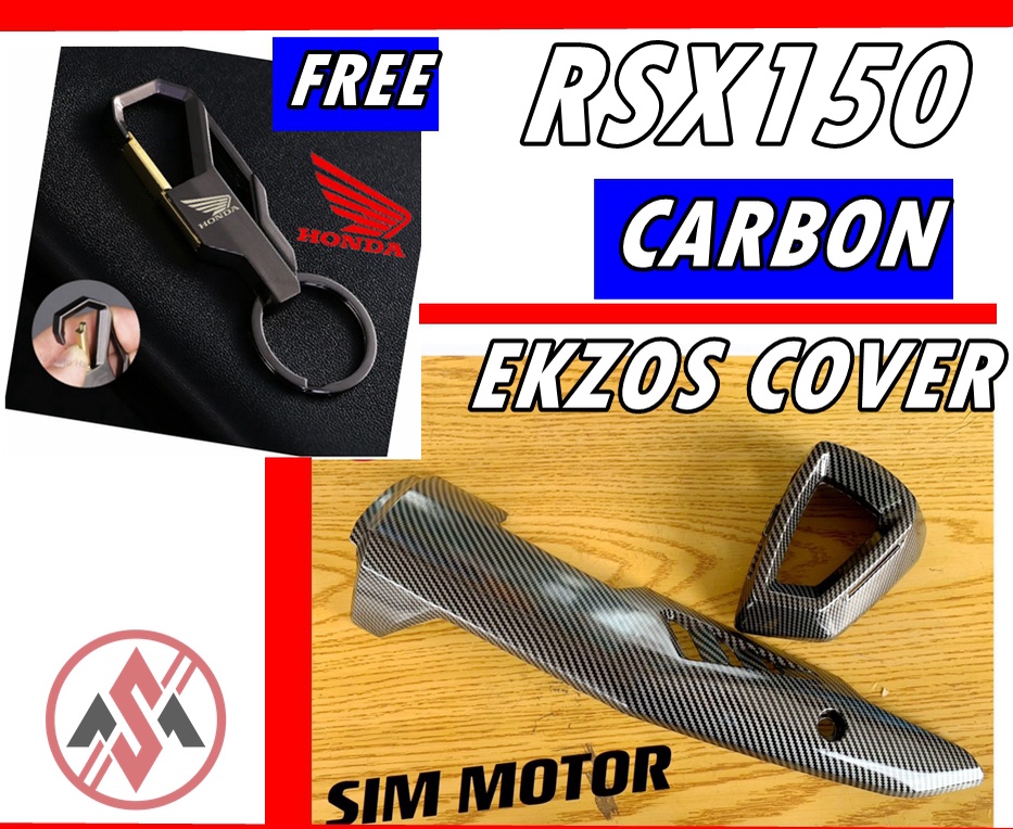 Honda RSX150 Ekzos Cover End Cap Carbon Celup / Muffler Cover / Penutup ...