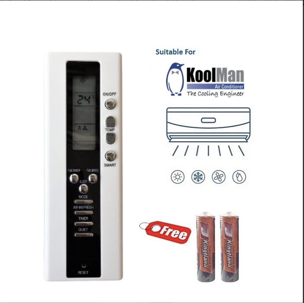 Koolman / SINGER Air Conditioner Remote Control Replacement KK-28E ...