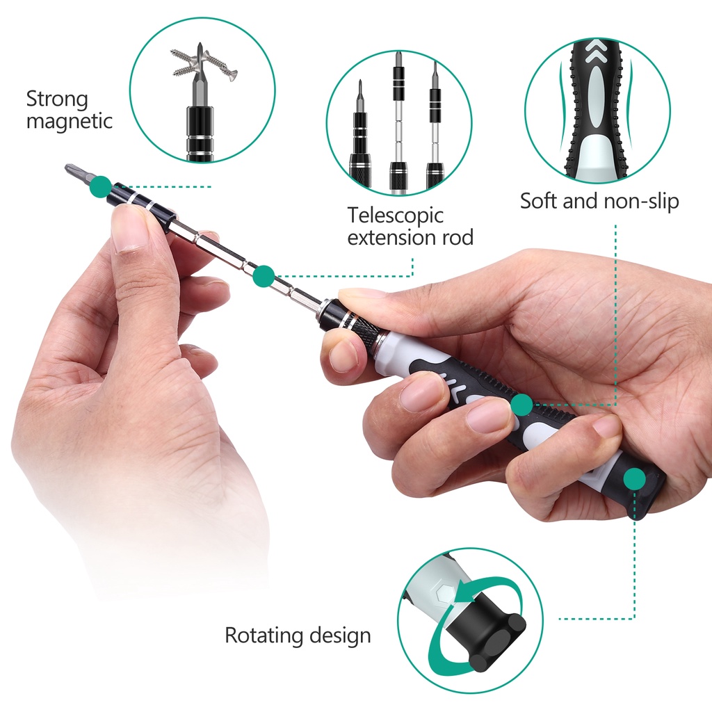 ORIA 132-IN-1 Precision Screwdriver Set with 108pcs Color-coded for ...