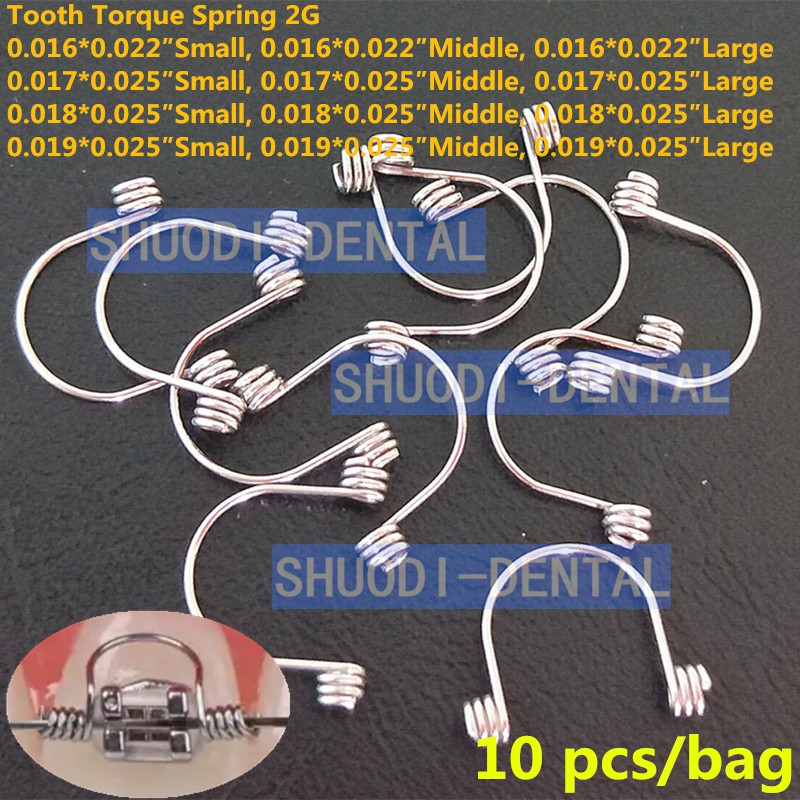 10PCS Dental Orthodontic Single Anterior teeth torque spring 8 sizes ...