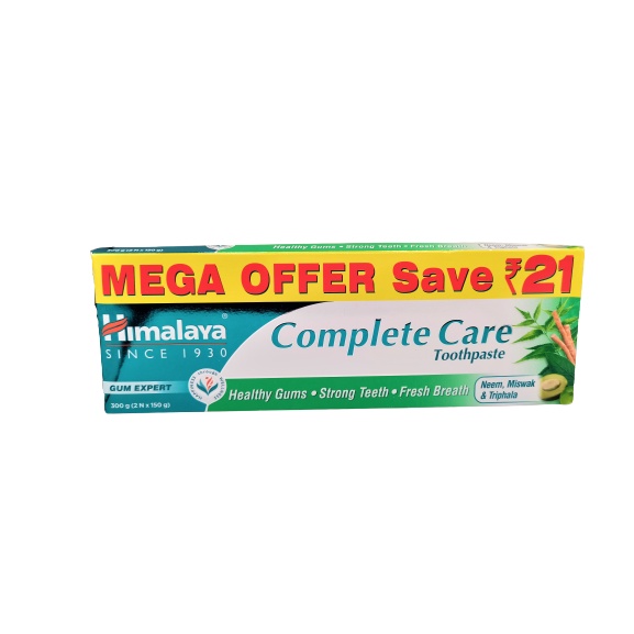 Himalaya Toothpaste Complete Care with Neem, Miswak & triphala - 2 in 1 ...