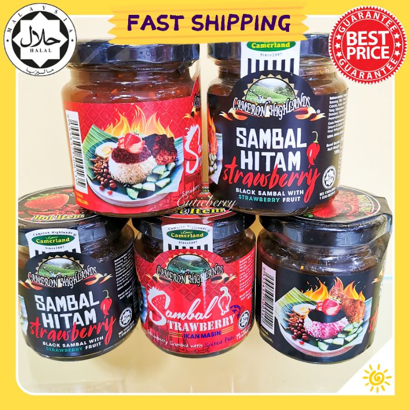 【READY STOCK】Camerland Sambal Strawberry Ikan Masin/ Sambal Hitam Ikan ...