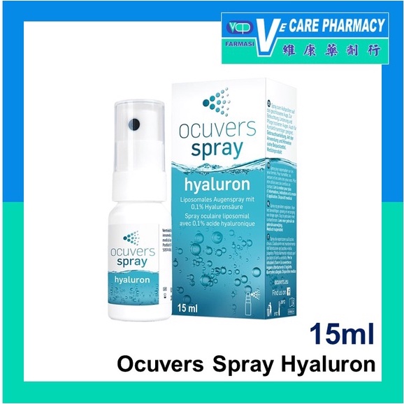 Ocuvers Spray Hyaluron Dry Eye Liposomal Spray 15ml (Exp: 02/2027 ...