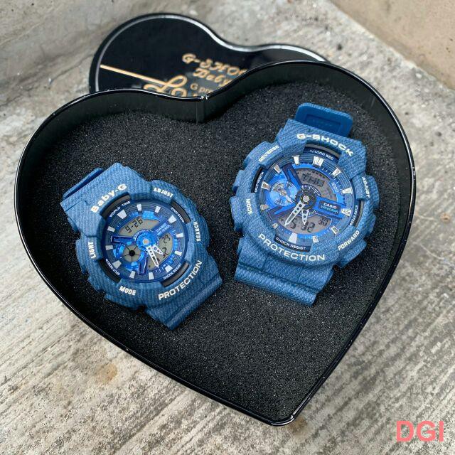tali jam ﹉G-SHOCK COUPLE GA110 JEANS EDITION | Shopee Malaysia