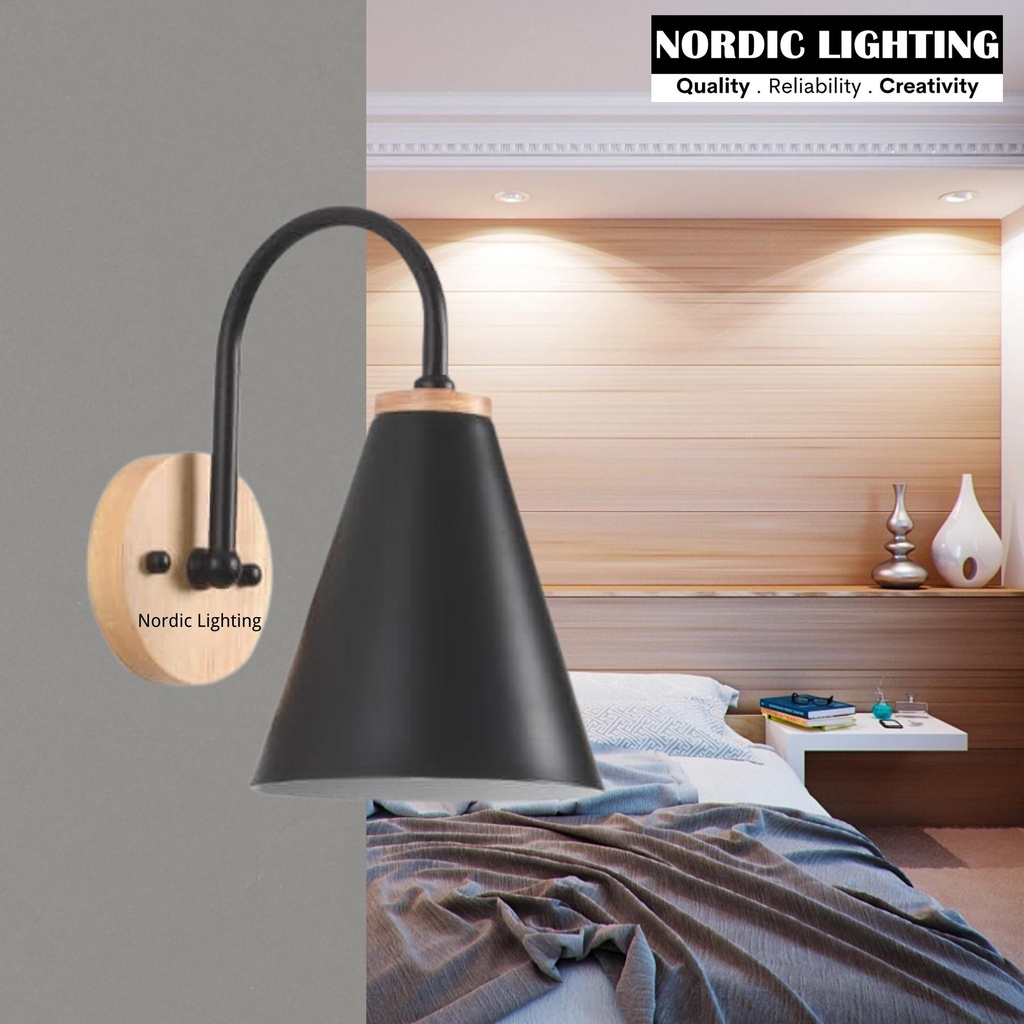 Nordic Lighting MUJI Wall Lamp Bedside Wall Light Modern Nordic Solid ...