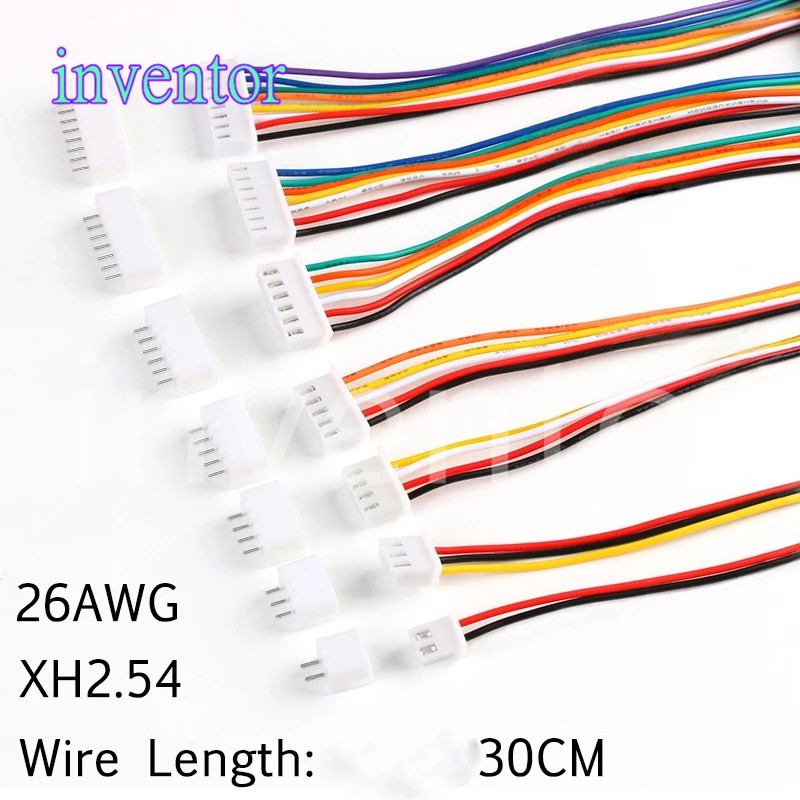 5PCS/lot 26AWG JST XH2.54 2/3/4/5/6/7/8/9/10 Pin XH-2.54 Pitch 2.54mm Connector Plug With Wire ...