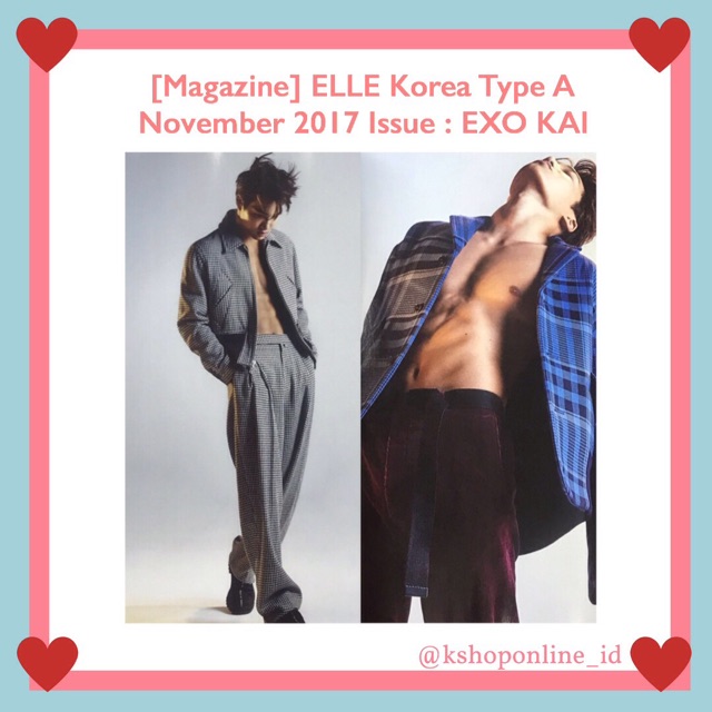 [Last Stock] Magazine ELLE Korea November Issue EXO KAI (Limited kiss mark & sign EXO KAI COVER ...