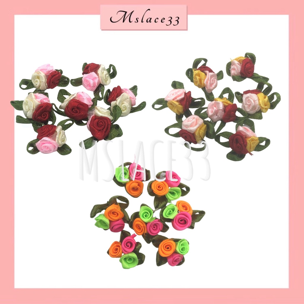 Bunga Hiasan/ Bunga Baju Kecil/ Bunga comel/ Bunga 3D /DIY 14mm 10PCS ...