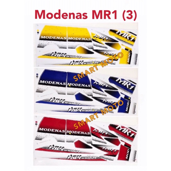 Modenas Kriss MR1 (3) Body Stripe Body Sticker Blue/Red/Yellow | Shopee ...