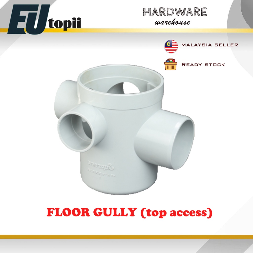 rEU-UPVC DRAINAGE FLOOR GULLY TRAP SYSTEM DN110MM (4 ) X DN82MM (3 ...