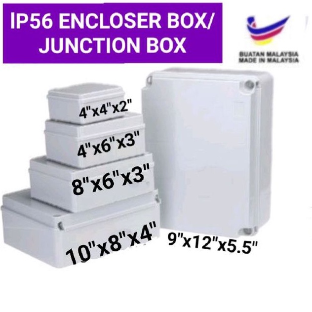 *READY STOCK* IP56 PVC ENCLOSURE BOX/JUNCTION BOX/OUTDOOR WEATHERPROOF ...