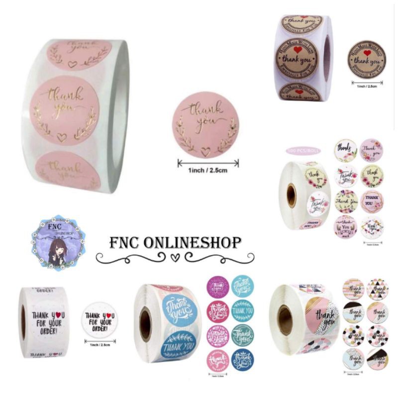 FNC roll sticker Thank You Thank You For Your Order | Shopee Malaysia