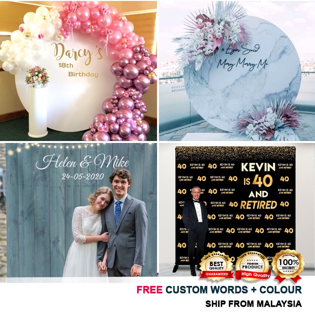 Banner Decoration / Backdrop - Custom Banner / Words / Theme / Circle ...