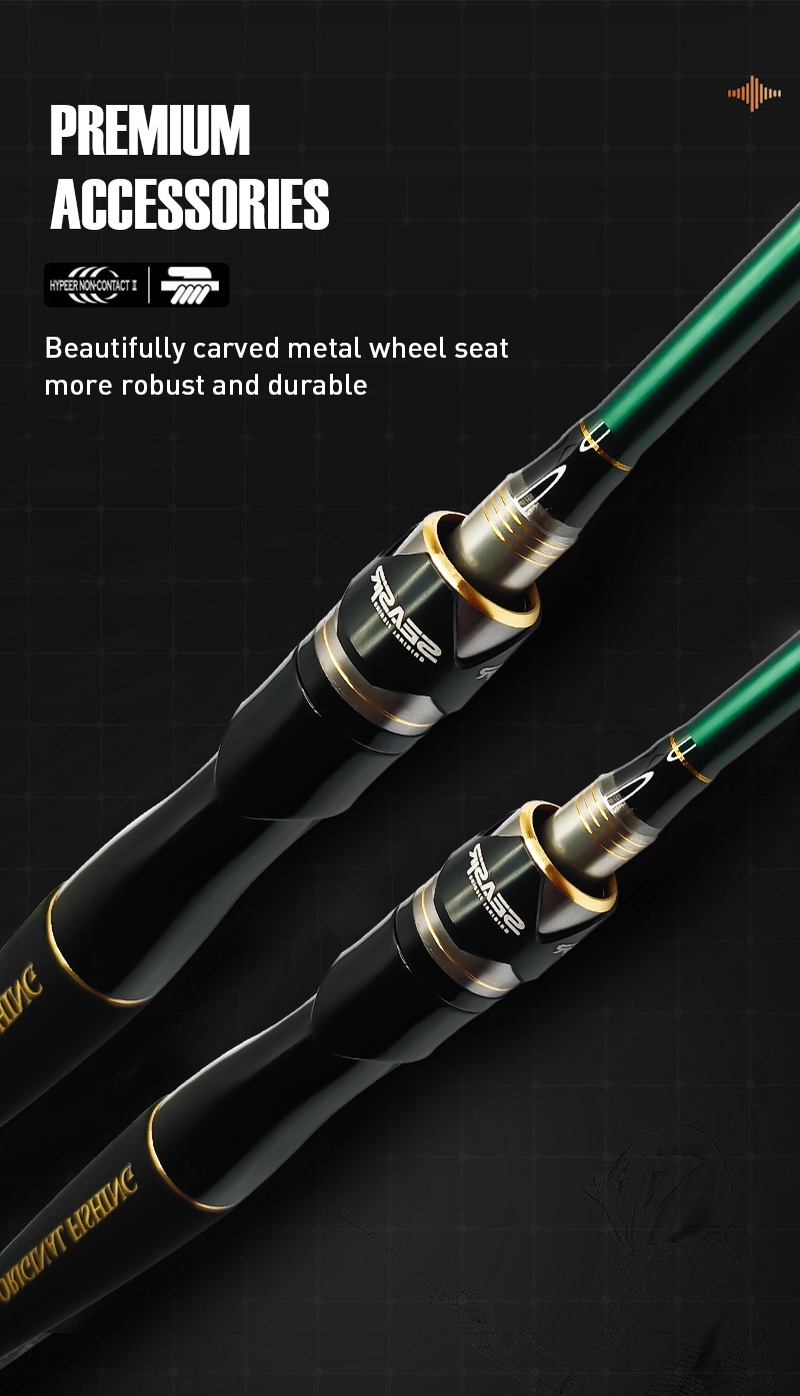 SEASIR Dark Dragon M/ML Two Rod Tips Spinning Baitcasting Fishing Rod ...