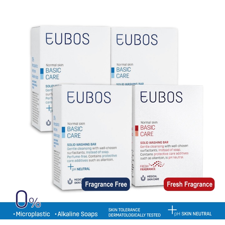 EUBOS Solid Bar Blue_Red 125g ( 4 in one bundle) | Shopee Malaysia