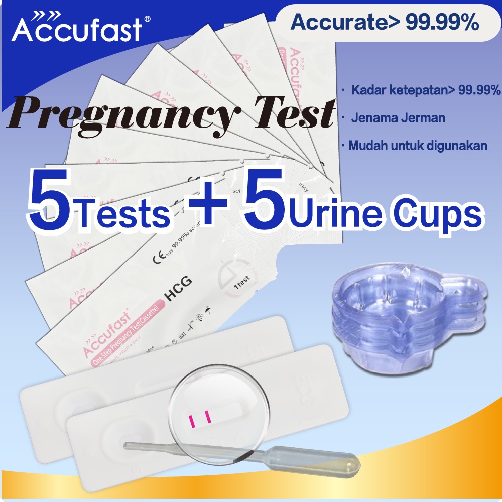 2Pcs ACCUFAST Pregnancy Weeks Test One Step Early HCG Fertility Tests ...