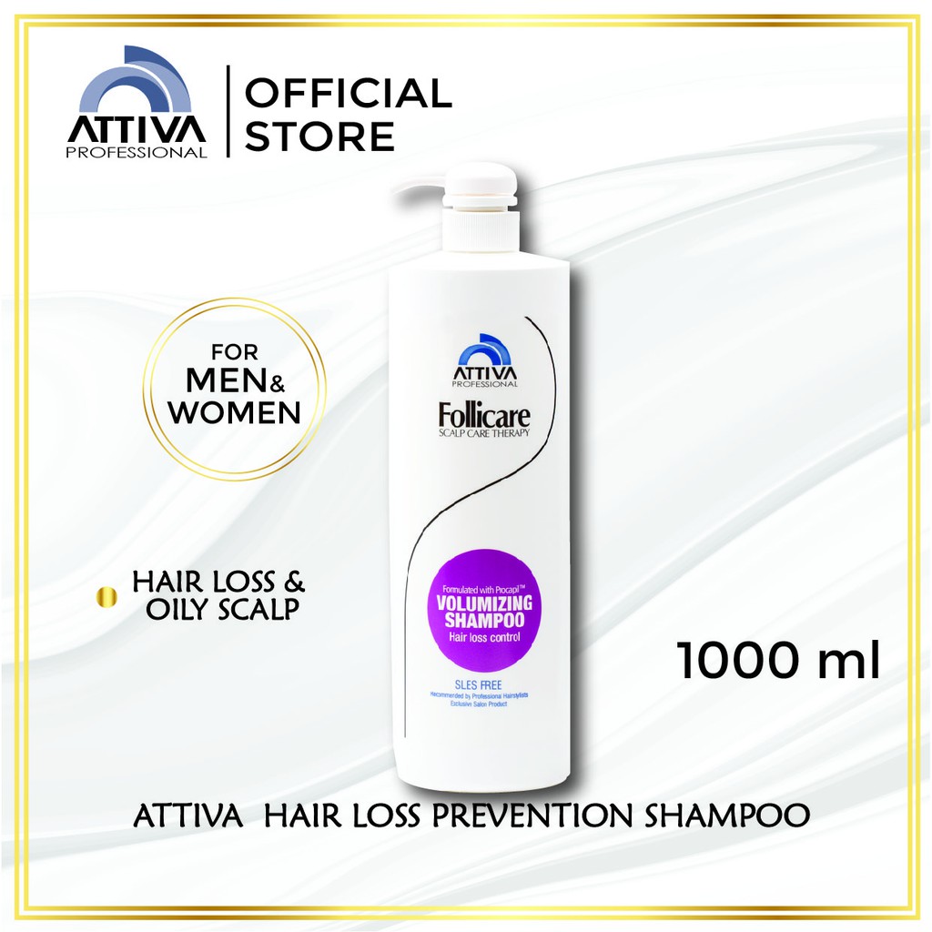 ATTIVA Hair Loss Prevention Shampoo 1000ML Syampu Hentikan Rambut Gugur ...