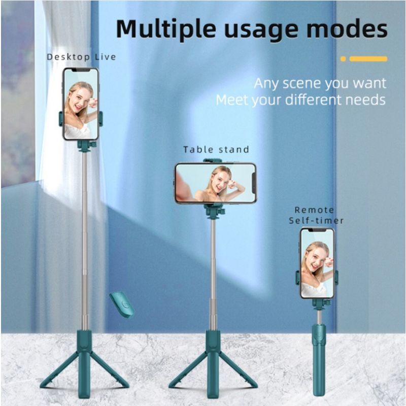 3 in 1 Mirrorless Selfie Tripod Bluetooth Remote R1 wireless Tripod ...