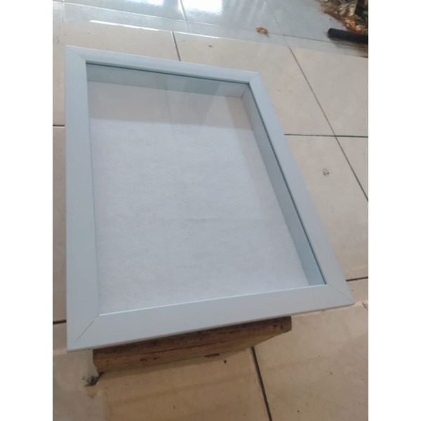 PUTIH White minimalist 3D frame size 30 cm x 40 cm suitable for dowry ...