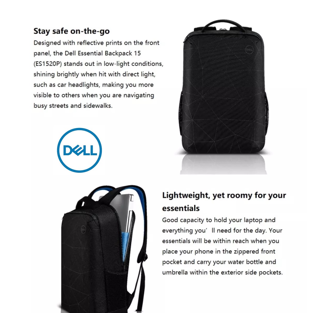 DELL ESSENTIAL BACKPACK FOR LAPTOP 14" AND 15.6" | Shopee Malaysia