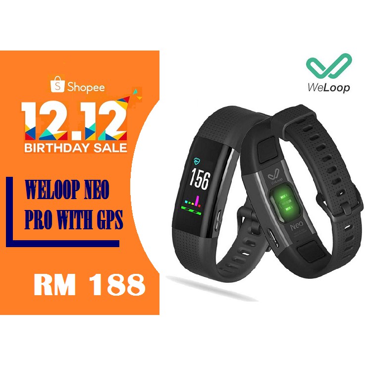 OLIKE WELOOP NEO PRO FITNESS SMART BAND WITH GPS ORIGINAL OPPO MALAYSIA ...