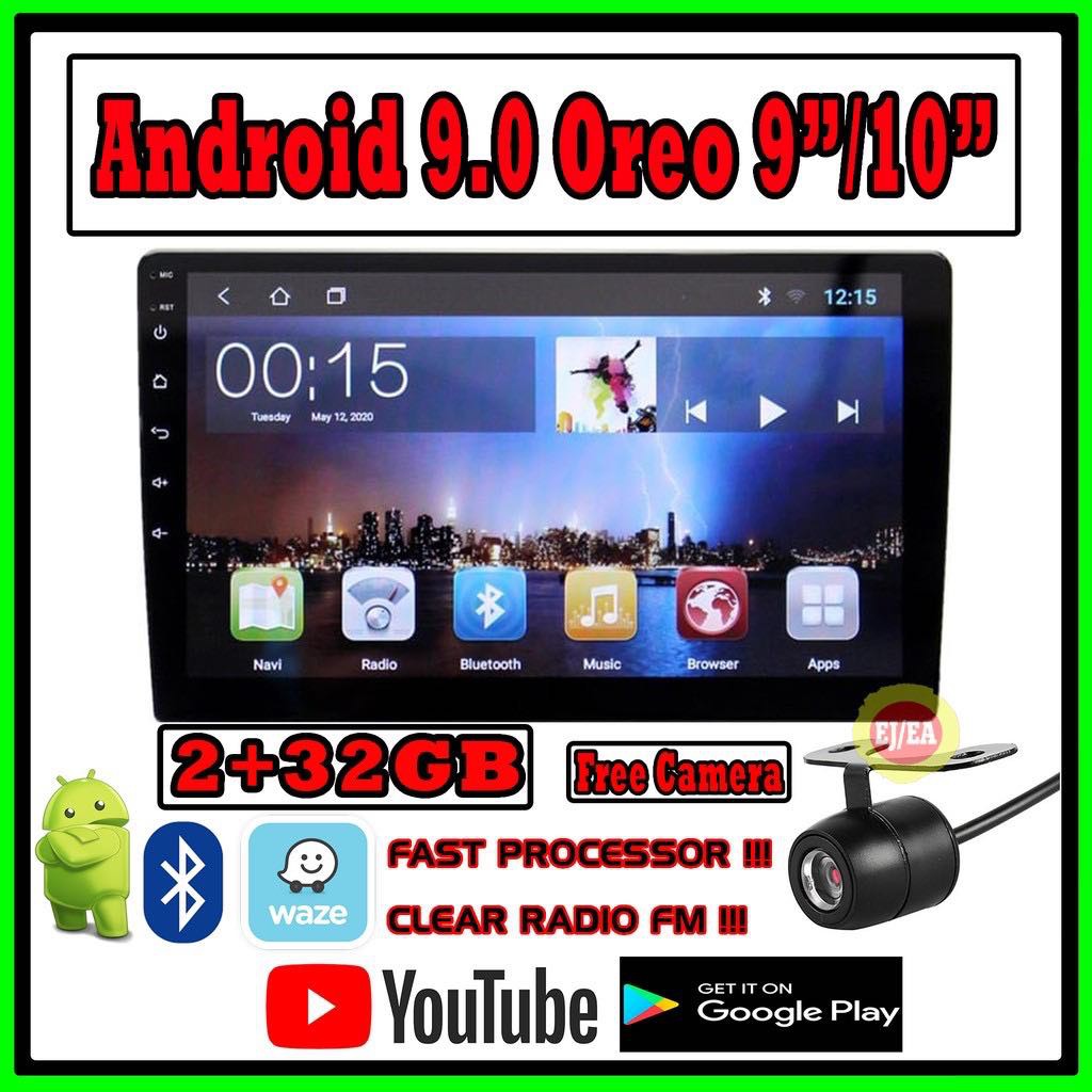 Perodua Axia T3L 2-32gb 9" IPS Screen Android Player Car Multimedia Waze Youtube Wifi Hotspot ...