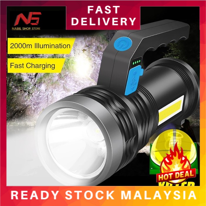 🔥HIGH POWER🔥 Up To 2000M High Power Super Bright LED Searchlight USB ...