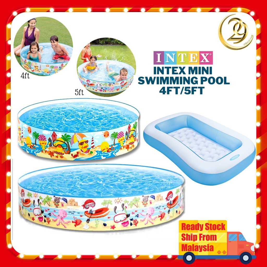 Intex Original 4ft / 5ft Mini Swimming Pool For Kids/Family Inflatable ...