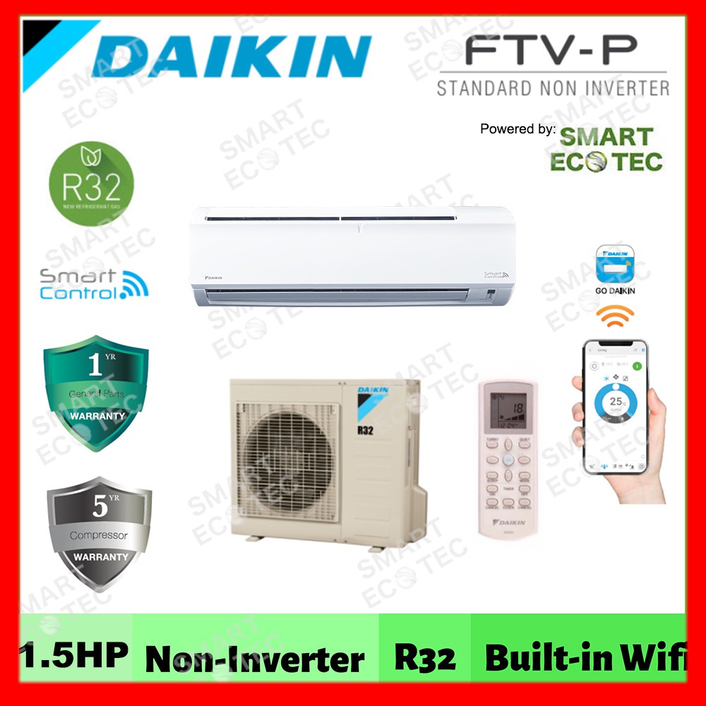Daikin 1.5HP (FTV35PB/RV35PB) GIN-ION BLUE FILTER R32 Air Conditioner ...