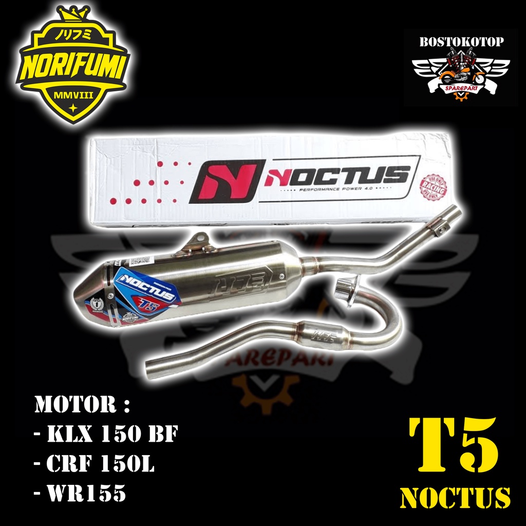 Norifumi Racing Trail Trabass Exhaust Type Noctus T5 Daily Standard D-Tracker KLX150 KLX 150 BF ...