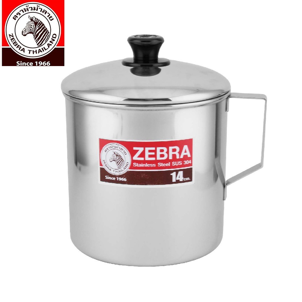 Original ZEBRA 304 Stainless Steel Mug with Lid / Drinking Mug (10cm/ 11cm/ 12cm / 14cm) 斑马牌 钢杯 ...