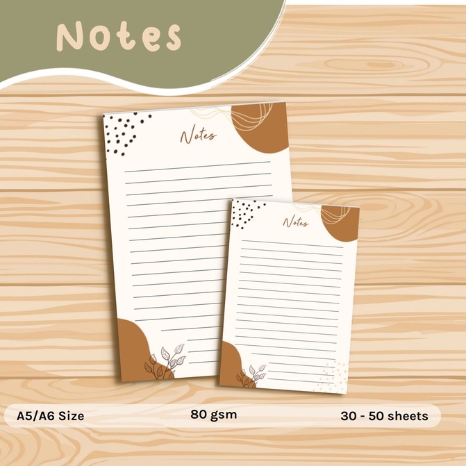 Kyutaesthetic| A5/A6 Notes | Note-Taking| Notepad (Tear-off) | Shopee ...