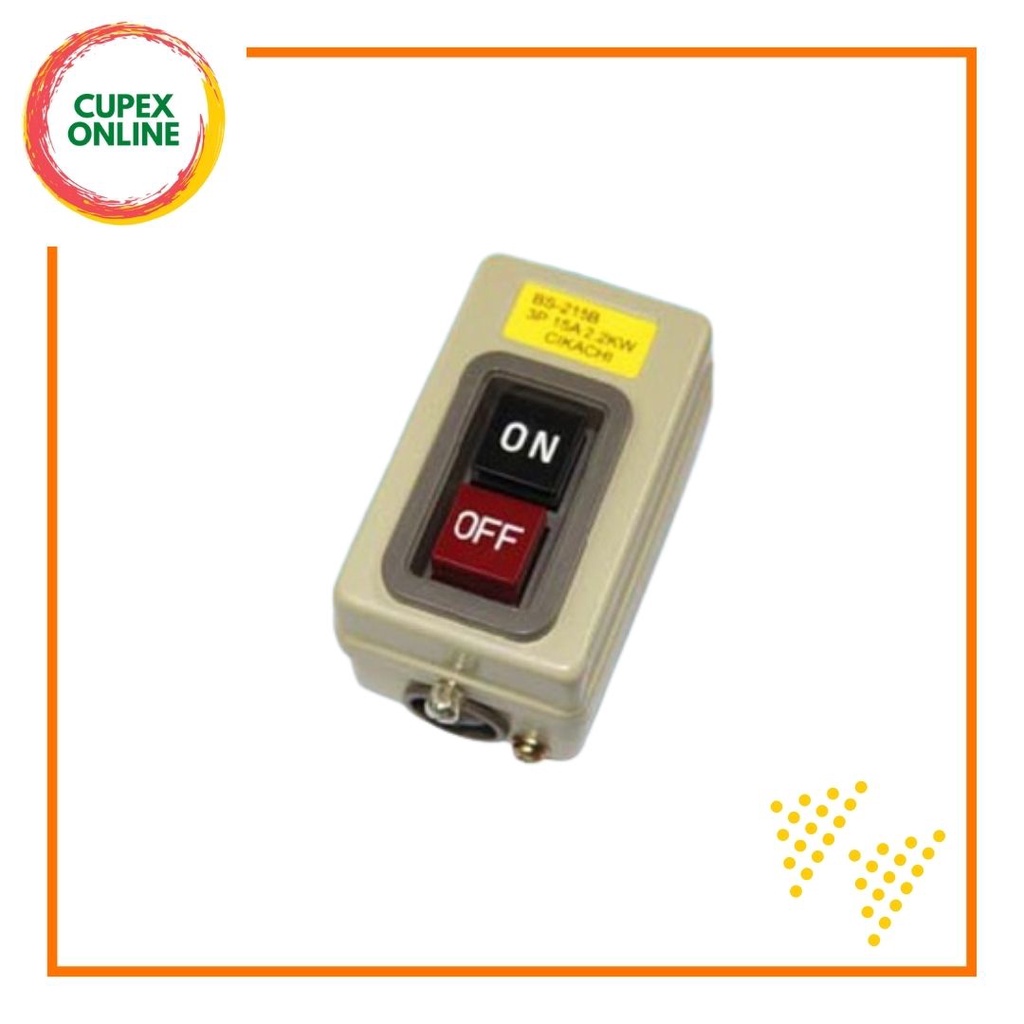 CIKACHI BS215B BS230B Power Push Button Switch 15A 2.2KW / 30A 3.7KW 3P ...