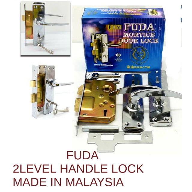 FUDA 2 LEVEL HANDLE LOCK MADE IN MALAYSIA | Shopee Malaysia
