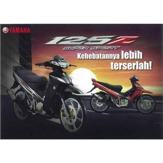 COVERSET ORIGINAL HLY YAMAHA 125z/125zr HITAM BIRU MERAH SKALA DESIGN ...