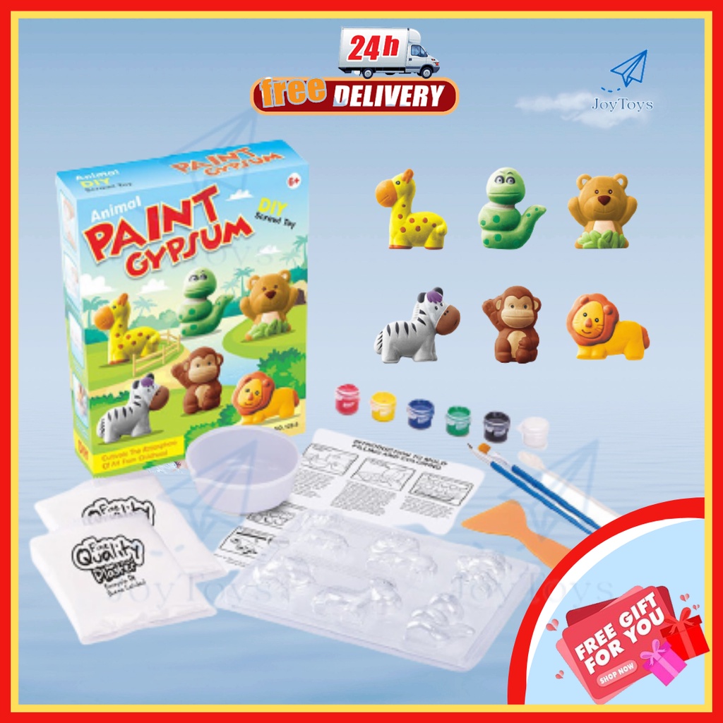 Joytoys DIY Handcraft Gypsum Plaster Painting Toys For Kids Mainan ...