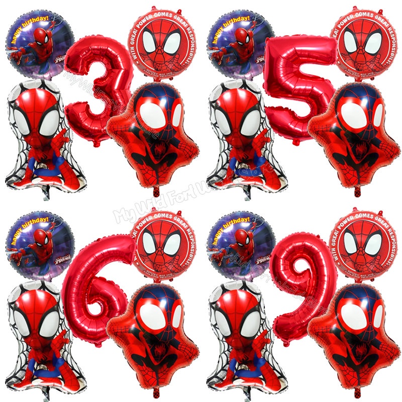 Cool Marvel Spider Man Children's Birthday Party Balloon Set Spider Man ...